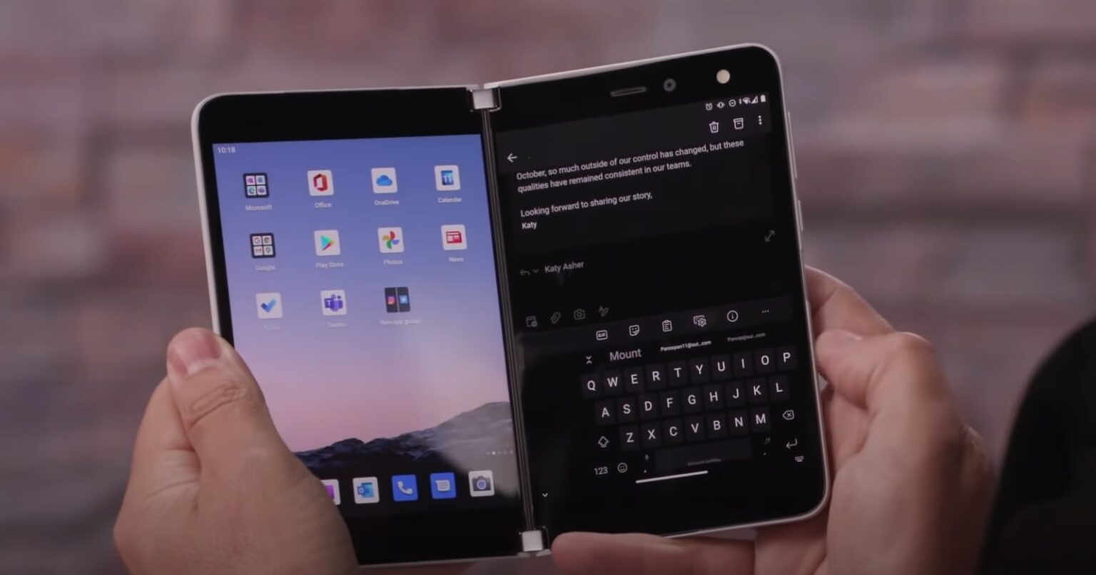 Microsoft patents a foldable phone with a Surface Kickstand. It looks ...