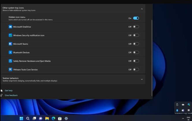 Microsoft is again trying to modernize the taskbar tray area of Windows 11