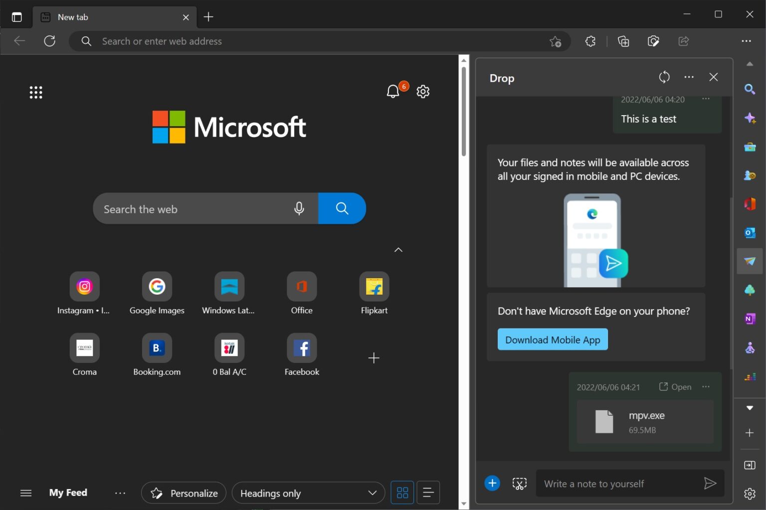 Microsoft Edge's feature to share files between Windows 11, Mac ...