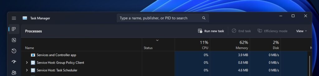 Windows 11's Task Manager is finally getting a search bar
