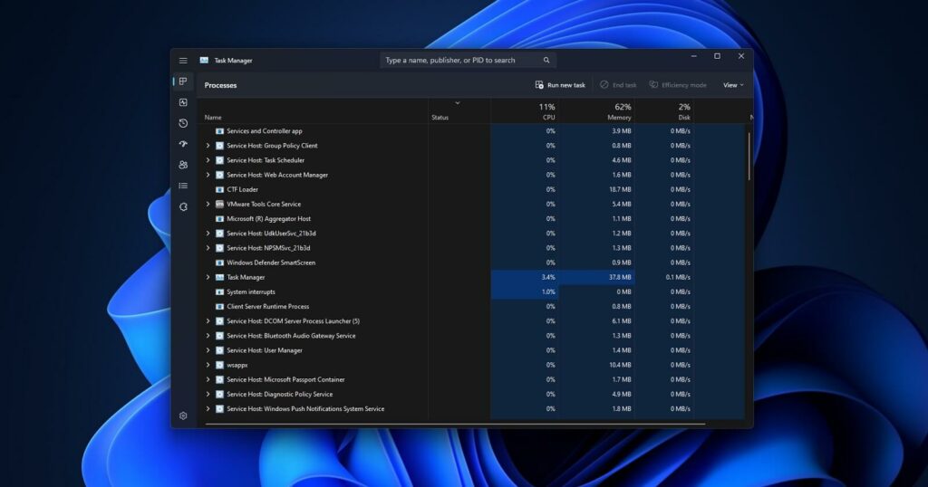 Windows 11's Task Manager is finally getting a search bar