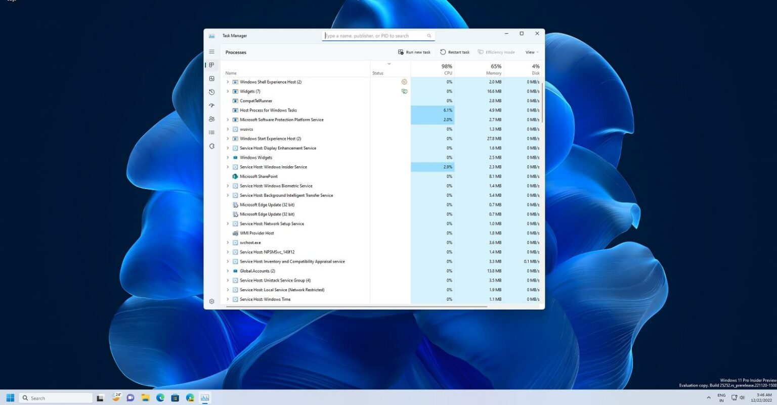 Windows 11 Build 25276 released with new Task Manager feature and more