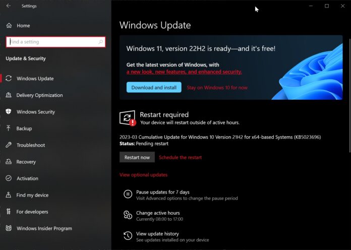 Windows 10 March 2023 Update is also causing issues (unsurprisingly)