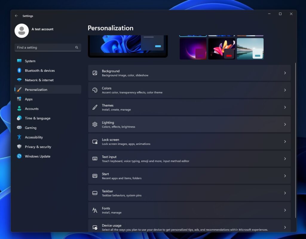 Microsoft prepares roll out of Windows 11's native RGB dynamic lighting controls