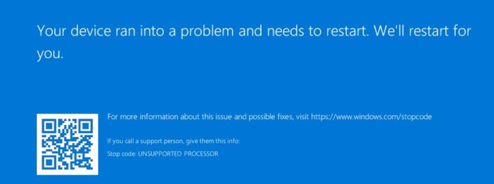 Windows 11 KB5029351 crashes PCs with BSOD (Unsupported Processor ...