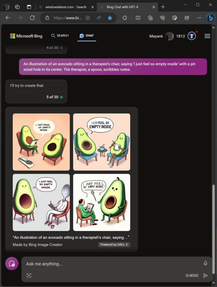 First look at ChatGPT's DALL-E 3 in Microsoft Bing Chat AI