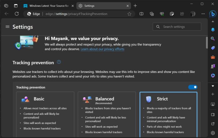 Google detects Microsoft Edge strict protection as YouTube ad-blocker ...