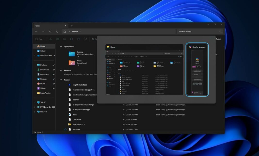 Windows 11 Build 23560 tests Microsoft Copilot and Alt+Tab integration