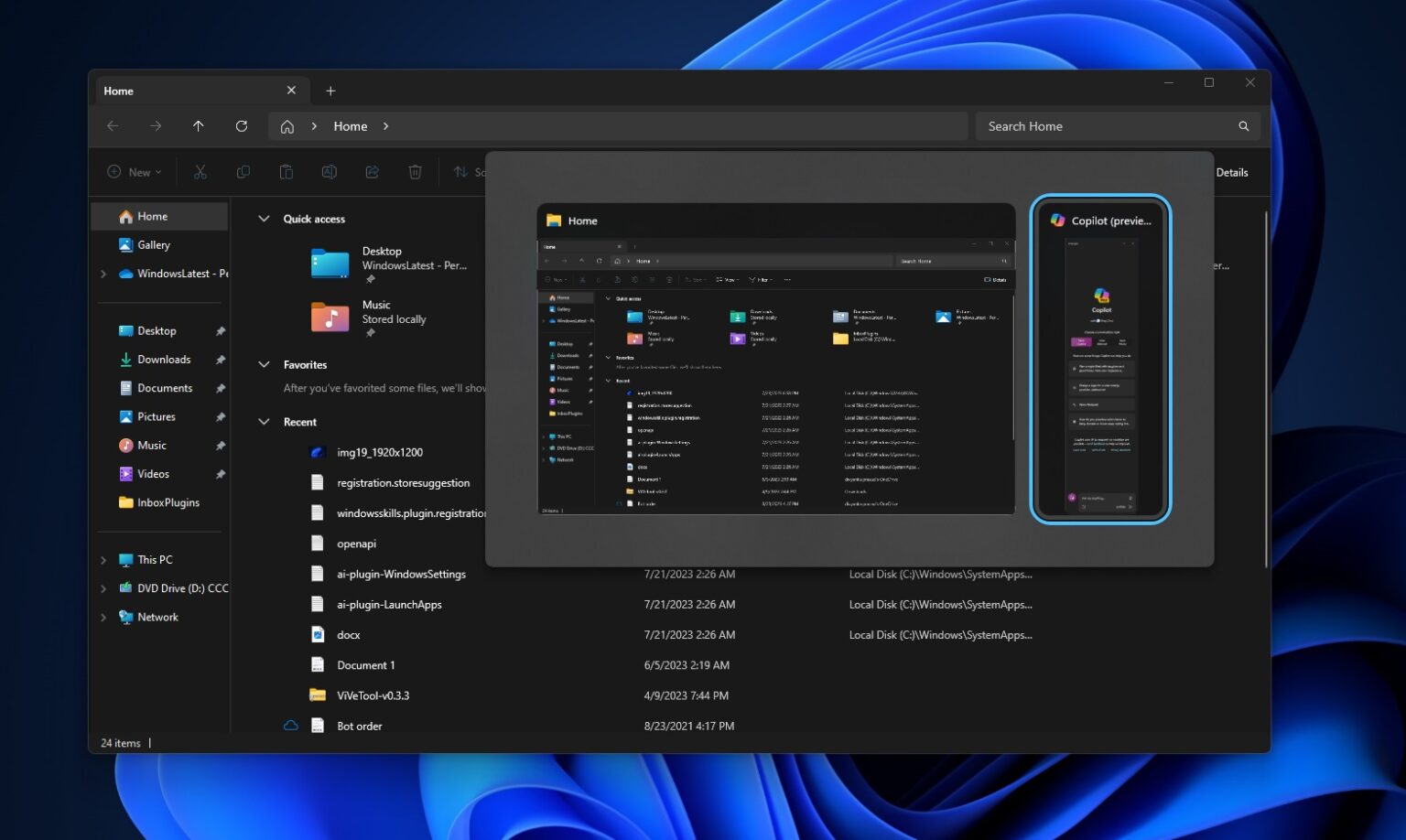 Windows 11 Build 23560 tests Microsoft Copilot and Alt+Tab integration