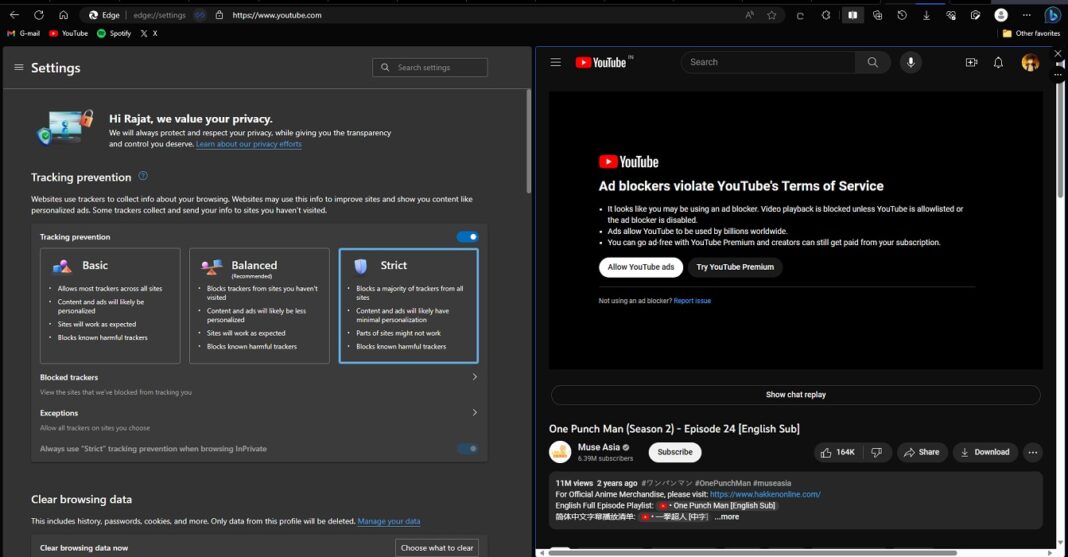 Google detects Microsoft Edge strict protection as YouTube ad-blocker ...