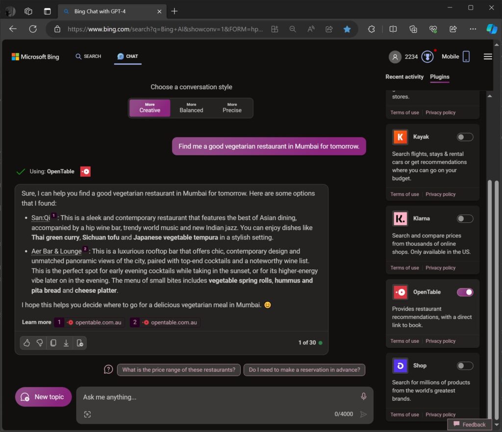 Microsoft tests third-party plugins in Bing Chat AI again - Peer ...