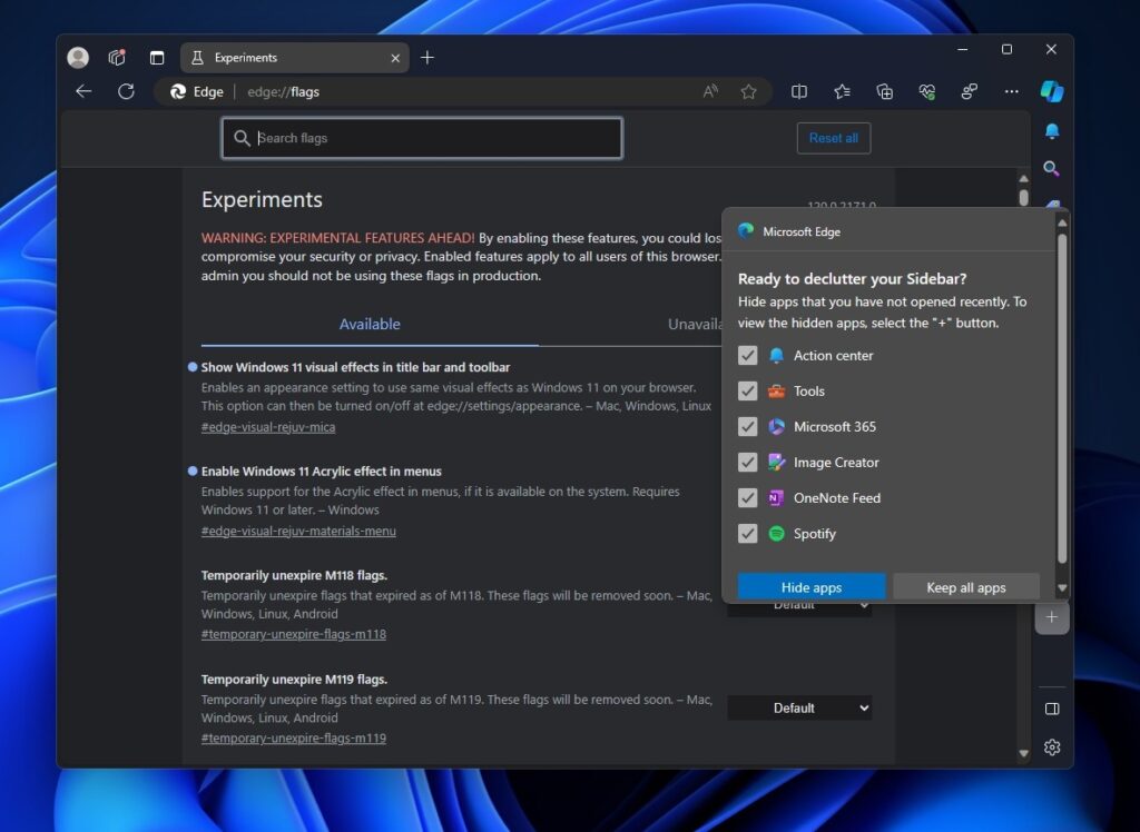 Microsoft Edge tests a new feature to declutter its experience on ...