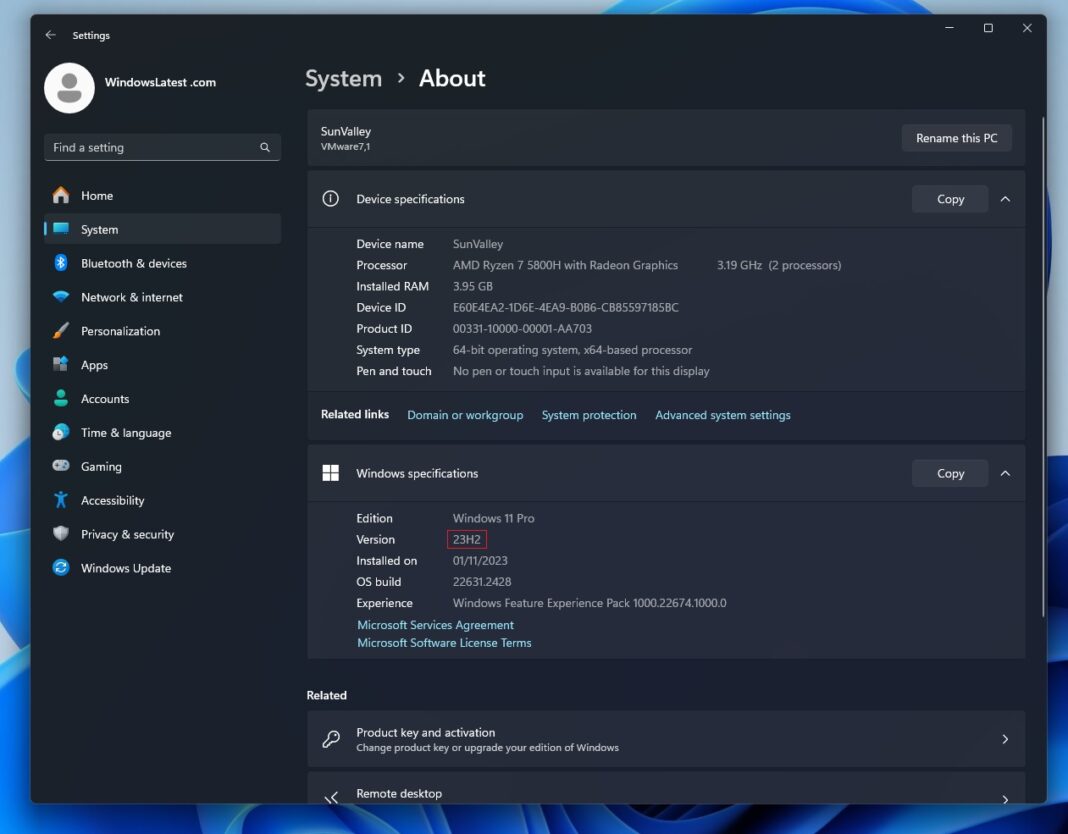How to check if Windows 11 23H2 is installed on your PC