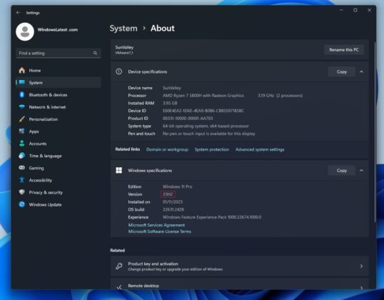 How to check if Windows 11 23H2 is installed on your PC