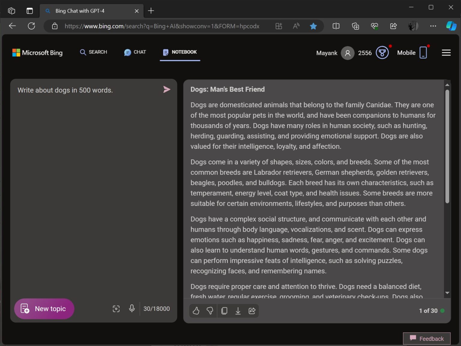 Microsoft's bumps Bing Chat characters limit to 18,000 with Notebook ...