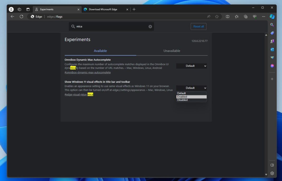 Microsoft Edge now lets you enable Mica on Windows 11