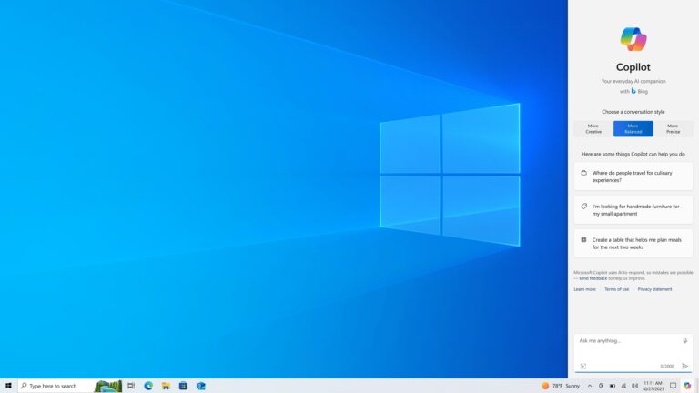Windows 10 KB5032278 is out with Windows Copilot