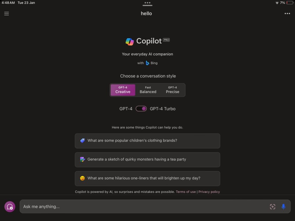 Microsoft Edge brings Copilot Pro with GPT-4 Turbo to iOS and Android