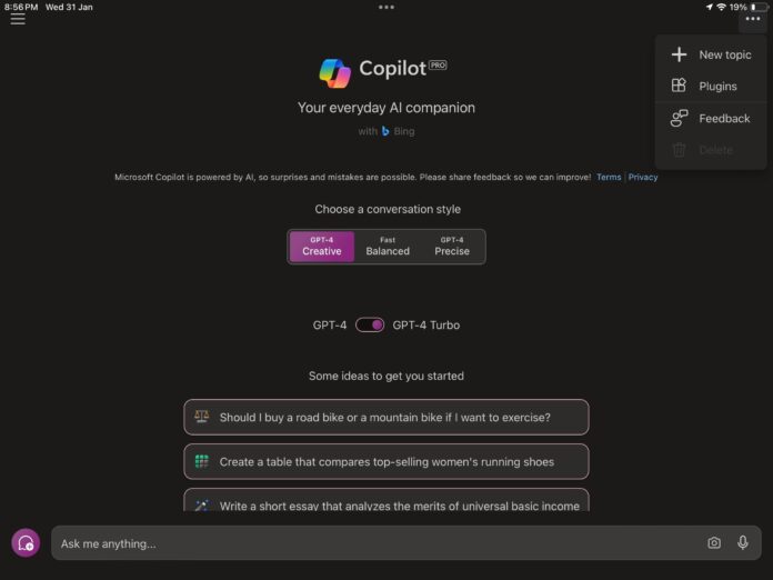 Microsoft Copilot on Android & iOS is now faster, gets GPTs and Pro subscription access