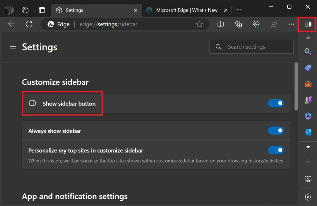 Microsoft Edge 122 finally lets you hide the Sidebar button