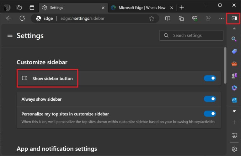 Microsoft Edge 122 finally lets you hide the Sidebar button
