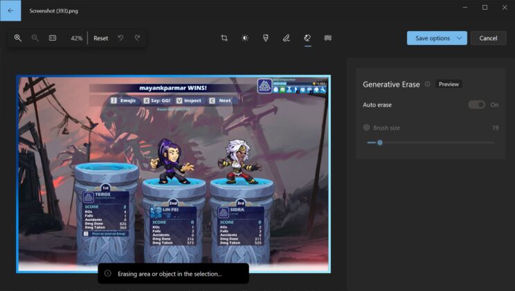 Hands-on: AI-powered Generative Erase feature in Windows 11 Paint app