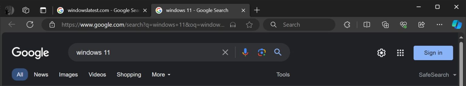 Microsoft Edge wants to add a second search bar, similar to Firefox