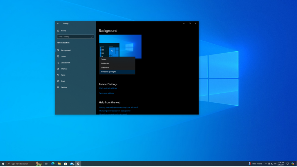 Microsoft brings Windows 11 Spotlight to Windows 10's desktop