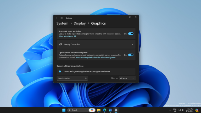 Windows 11 24H2 tests Super Resolution AI feature to boost gaming ...