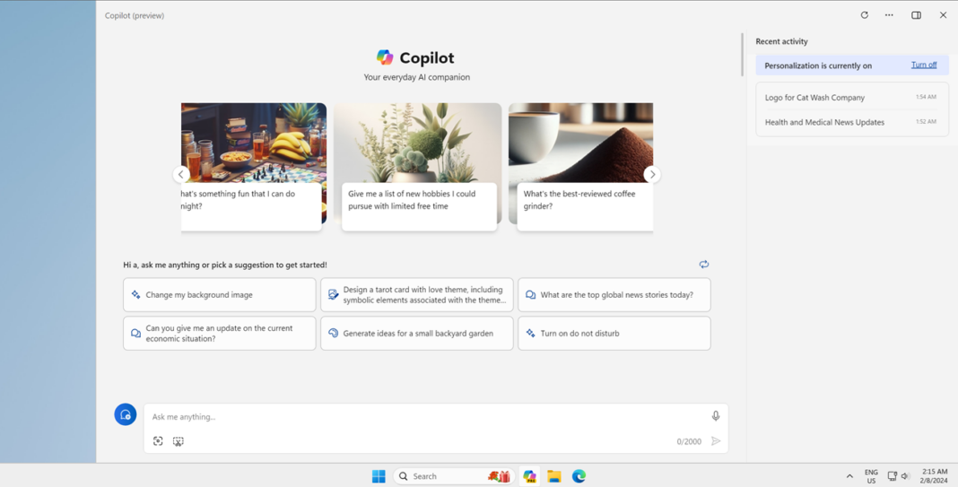 Microsoft hints at full-screen Copilot for Windows 11