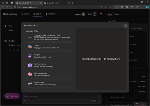 Hands on: Microsoft Copilot now lets you create your own custom GPTs