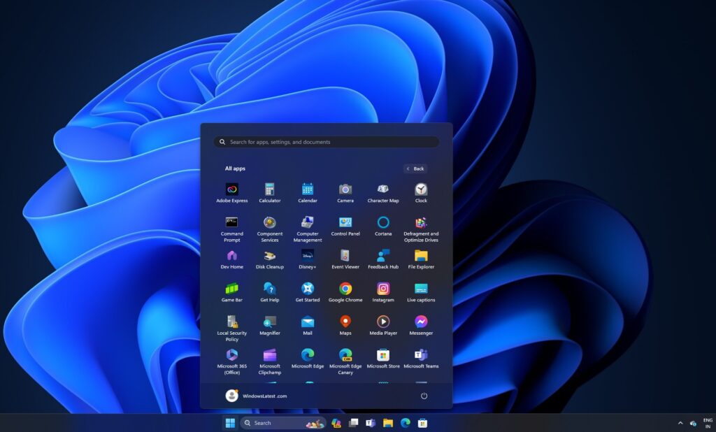 Microsoft tests a new grid design for Windows 11 Start menu's All apps