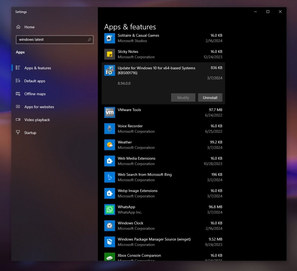 Windows 10 KB5001716 fails with 0x80070643, a fix is now available