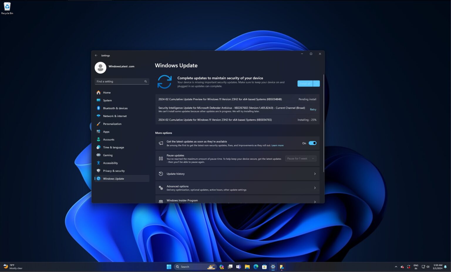 Windows 11 KB5034848 out with hidden Moment 5 (direct download links)