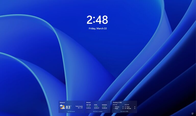 Windows 11 lock screen gets MSN Weather, Sports, Money integration