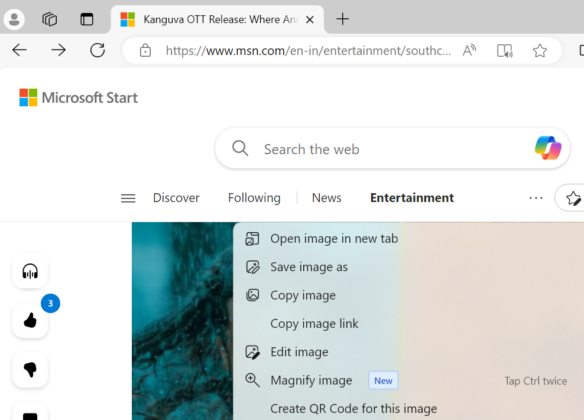 Microsoft Edge is getting new AI features and magnifying images on Windows