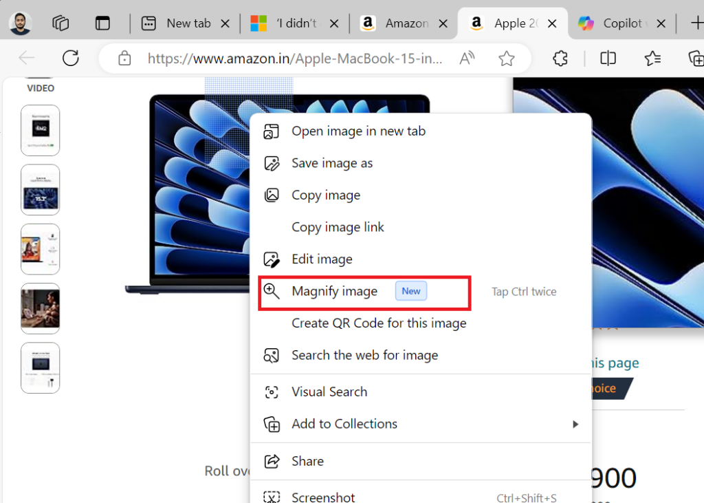 Microsoft Edge is getting new AI features and magnifying images on Windows