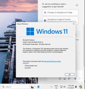 Hands on: Windows 11 version 24H2 LTSC Build 26100 leaks online
