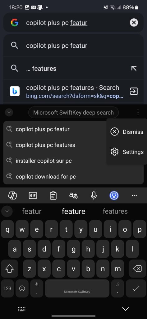 Microsoft SwiftKey Android's Bing Deep Search sends you away from Google