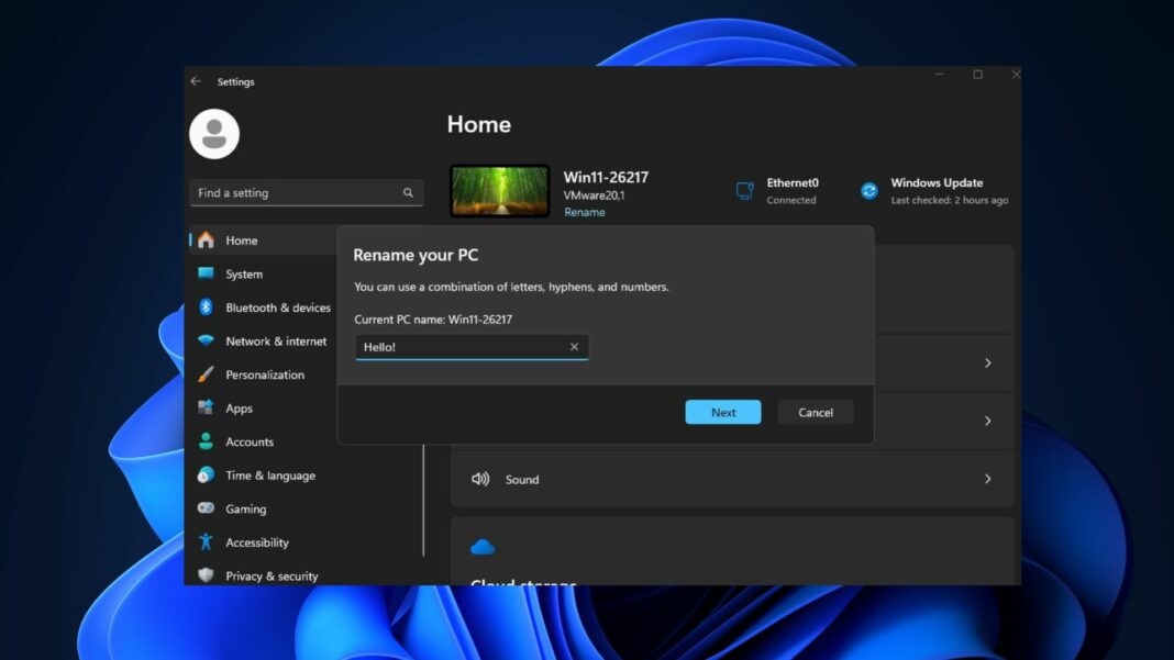 Microsoft tests modern system setting dialogs for Windows 11