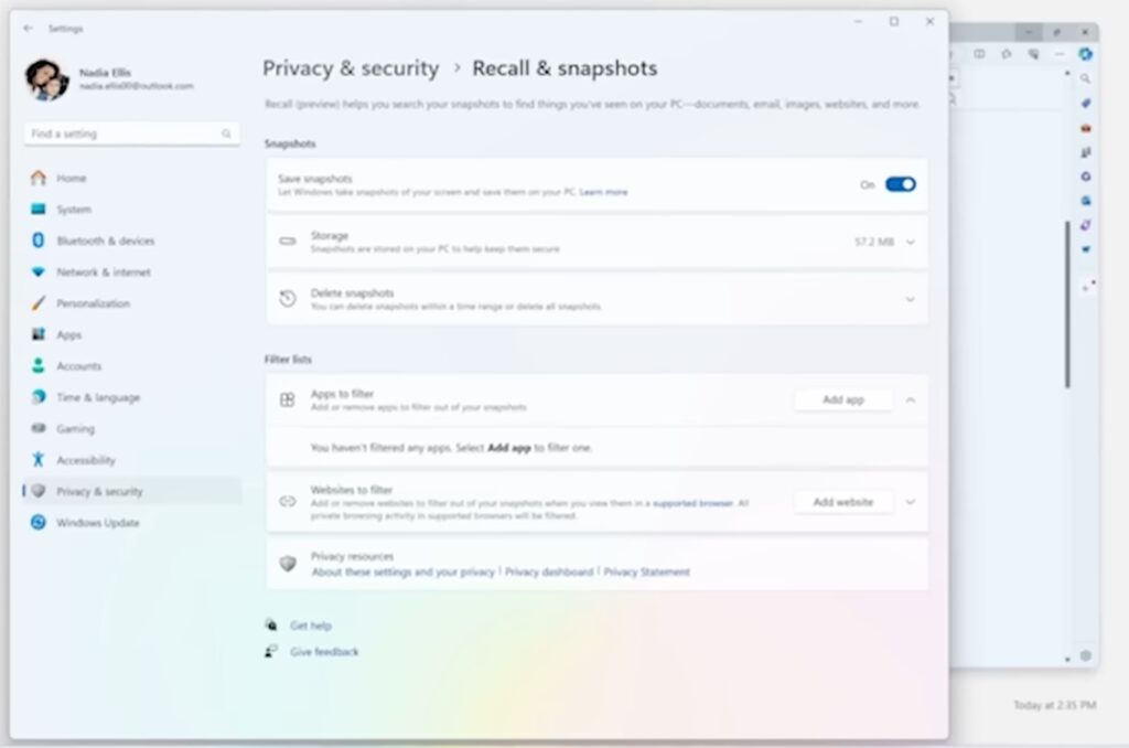 Microsoft details Windows 11 Recall AI privacy, security: it records screen