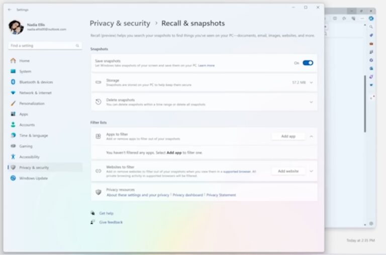Microsoft details Windows 11 Recall AI privacy, security: it records screen