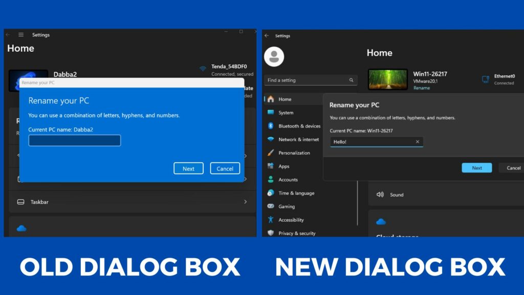 Microsoft tests modern system setting dialogs for Windows 11