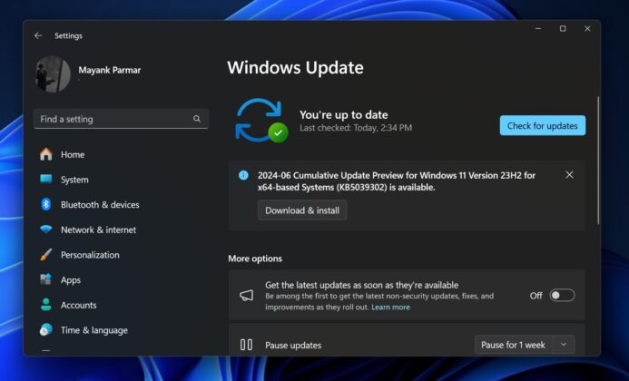 Windows 11 KB5039302 out with native archive (direct download .msu)