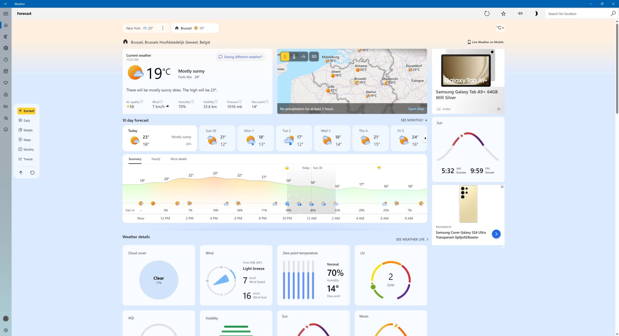Windows 11's MSN Weather now has more ads and new features