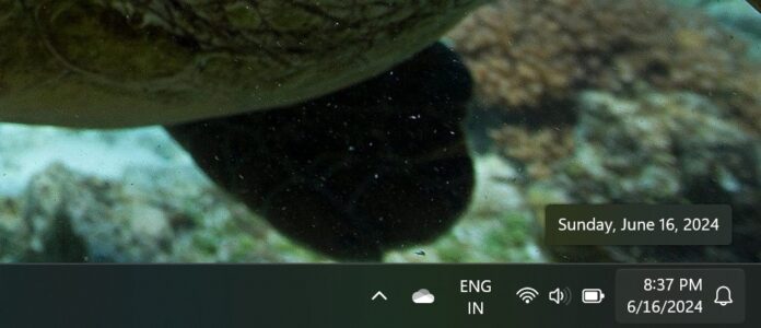 Windows 11 24H2 adds a toggle to turn off Notifications bell on the taskbar