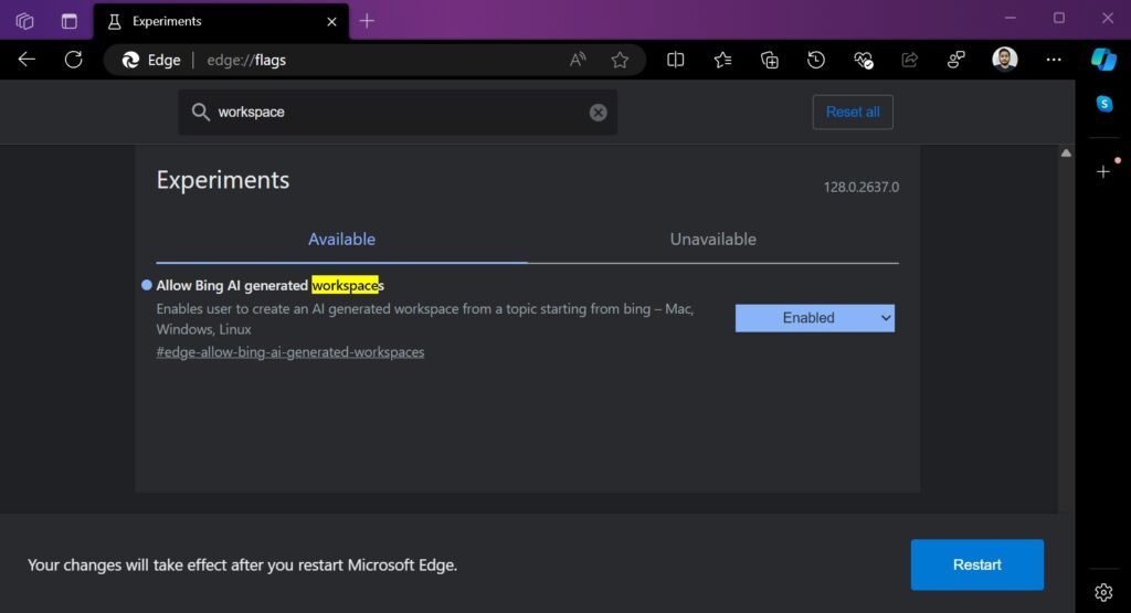 Bing will create AI-generated Workspaces in Microsoft Edge for Windows 11