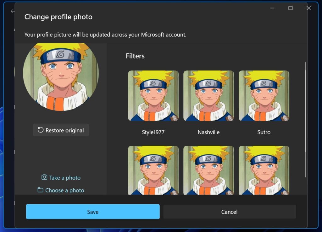 Windows 11 Build 26231 tests AI integration for your profile pictures