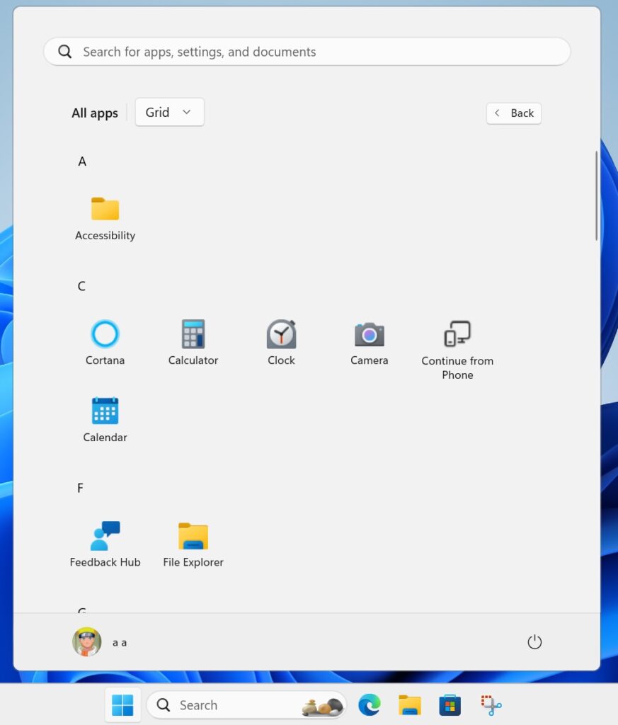Windows 11 Start Menu redesigned with new category, grid layout