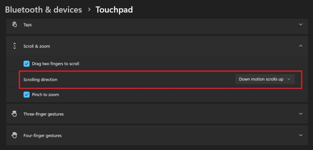 Windows 11 24H2 lets you easily adjust the mouse scroll wheel direction
